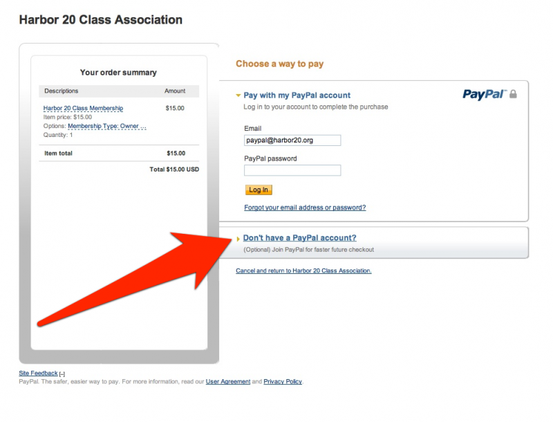 Annual Class Membership Dues | Harbor 20 Class Association
